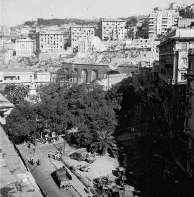 Genoa, Italy from hotel room. (Hilbert Margol)
