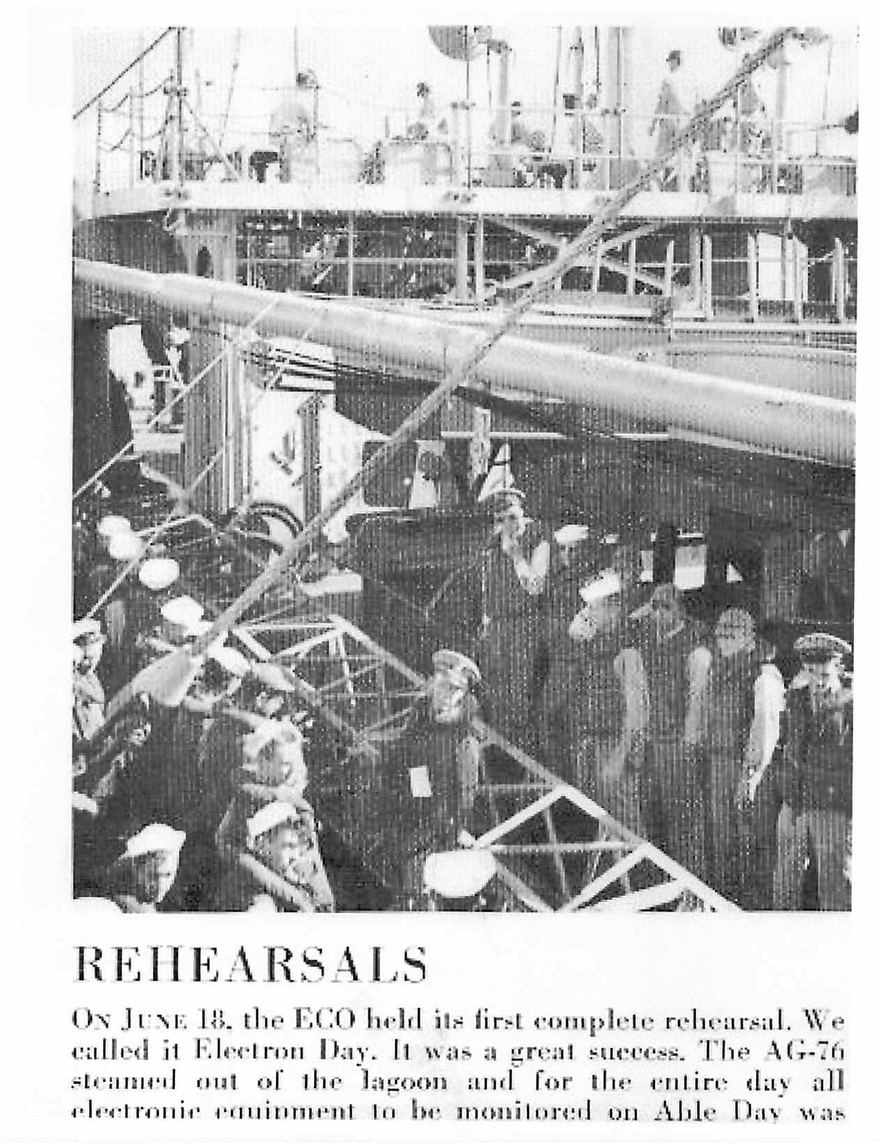 Crew of the USS Avery Island during Operation Crossroads
