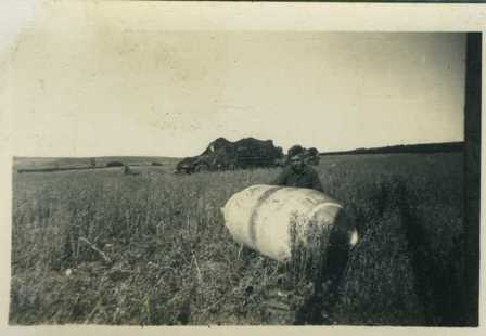 Andy Bluda with a dud bomb