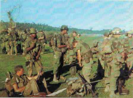 Delta Company, 3rd Bn., 199th Light Infantry Brigade getting ready for ...